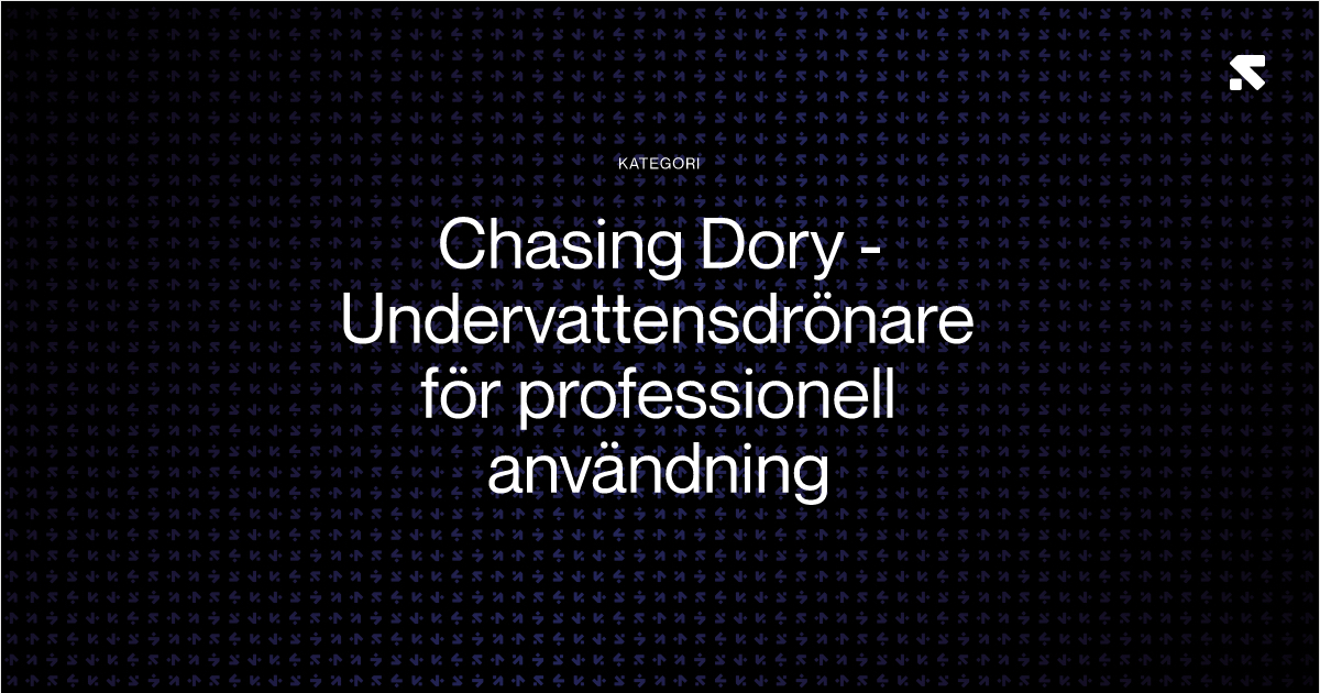 Chasing Dory - Undervattensdrönare för professionell användning