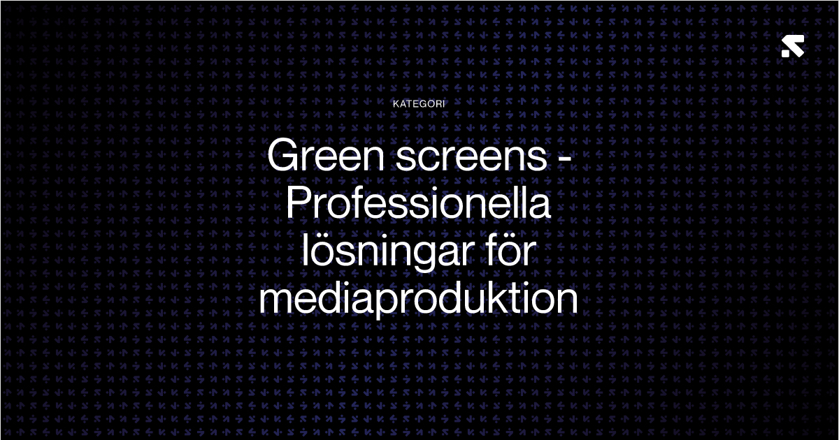 Green screens - Professionella lösningar för mediaproduktion