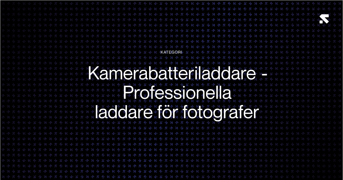 Kamerabatteriladdare - Professionella laddare för fotografer