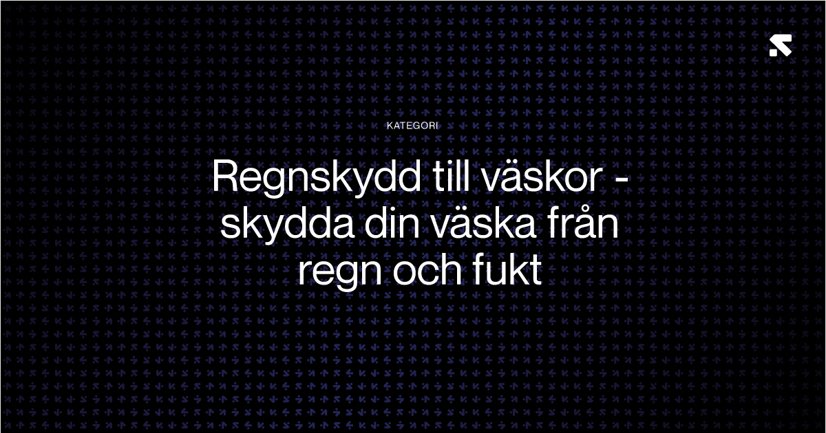 Regnskydd till väskor - skydda din väska från regn och fukt