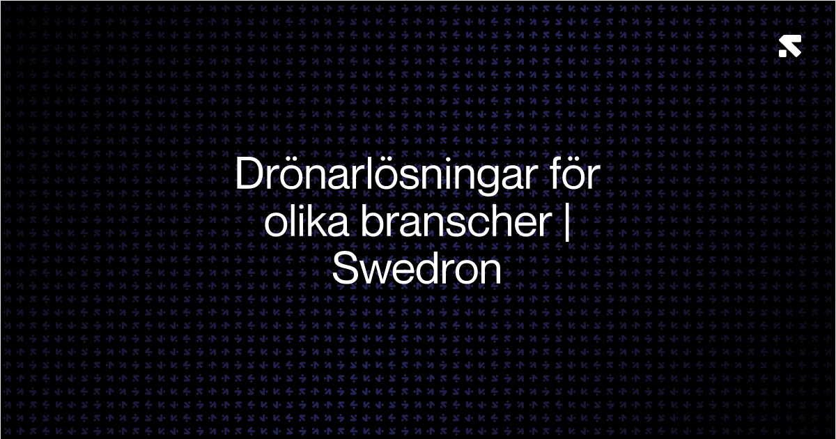 Drönarlösningar för olika branscher | Swedron