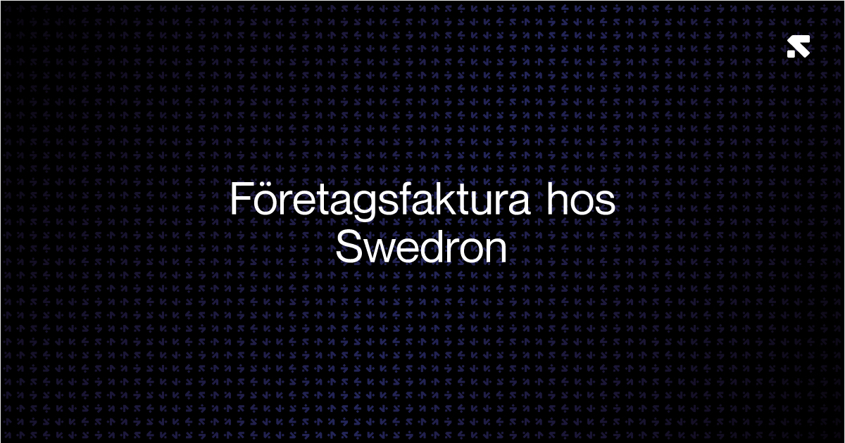 Företagsfaktura hos Swedron