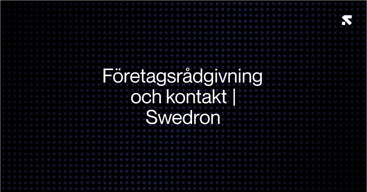 Företagsrådgivning och kontakt | Swedron