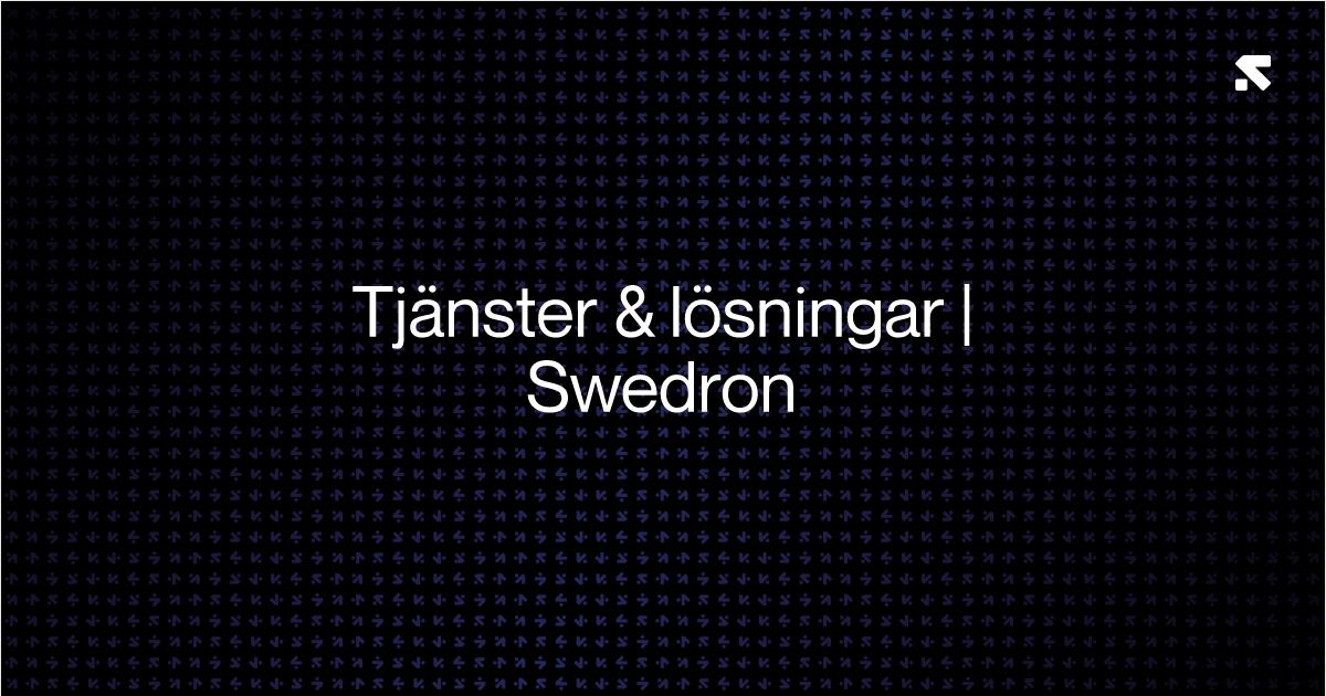 Tjänster & lösningar | Swedron